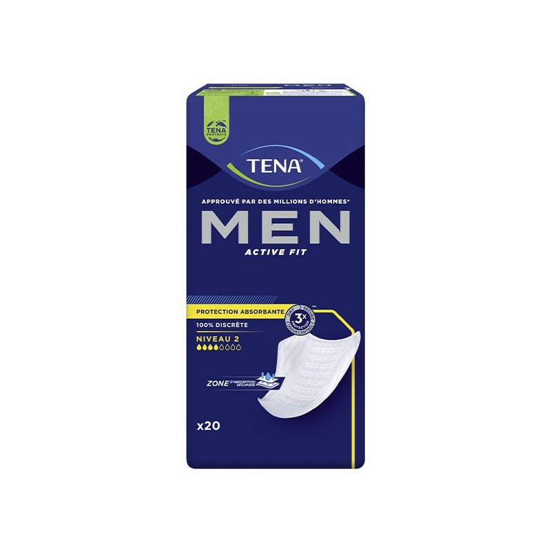 Tena Men Active Fit Level 2 | Anatomical pads for men | Senup Packaging ...